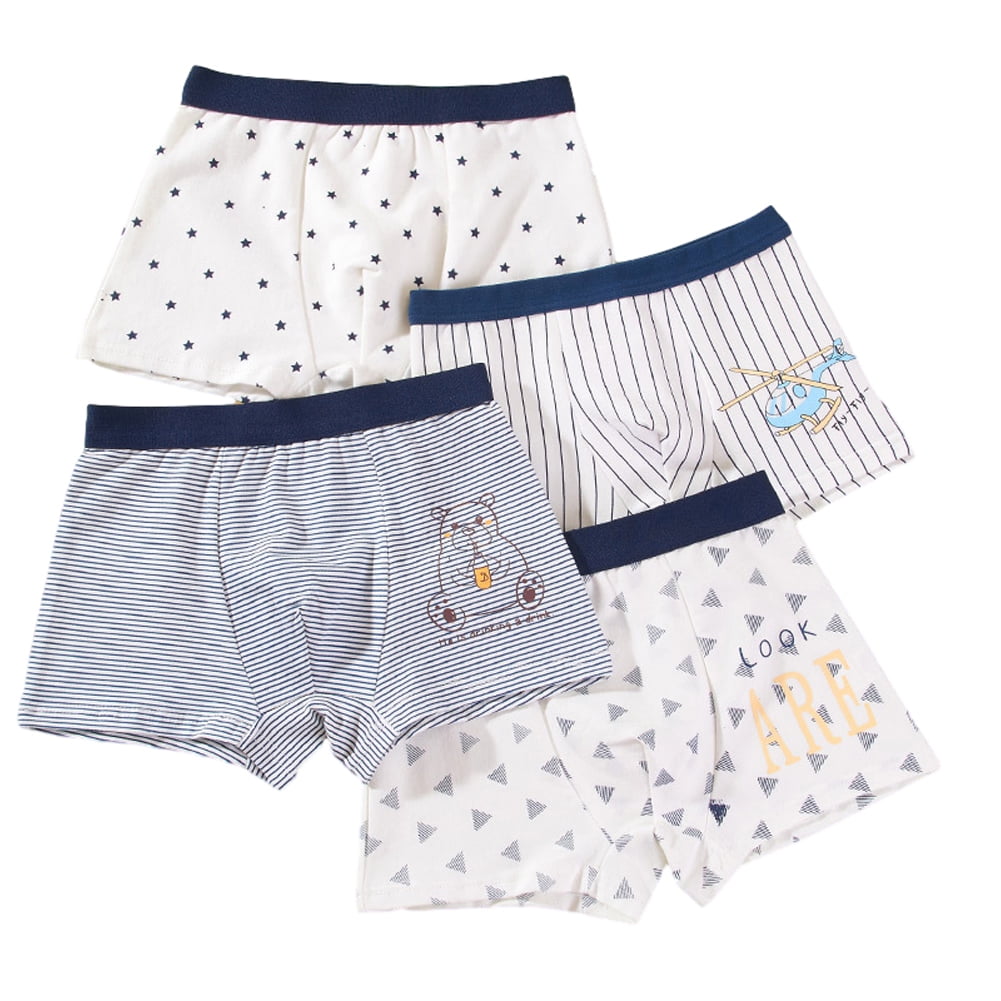 Godderr 2-12Y Boys Boxer soft cotton Briefs for baby Kids 4PCS Toddler ...