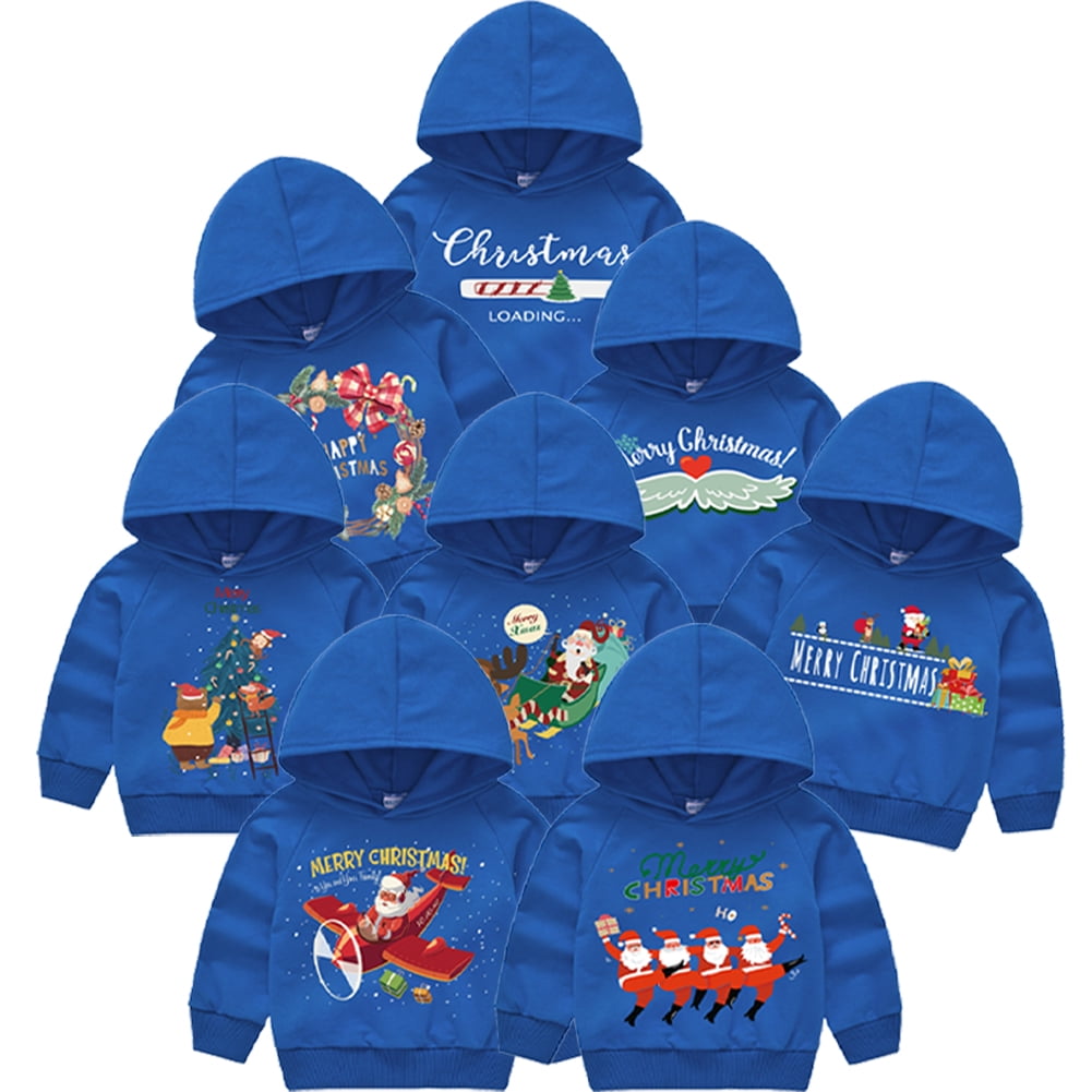 Godderr 2-7Y Kids Boys Casual Sweatshirts with Hooded for Toddler Baby ...