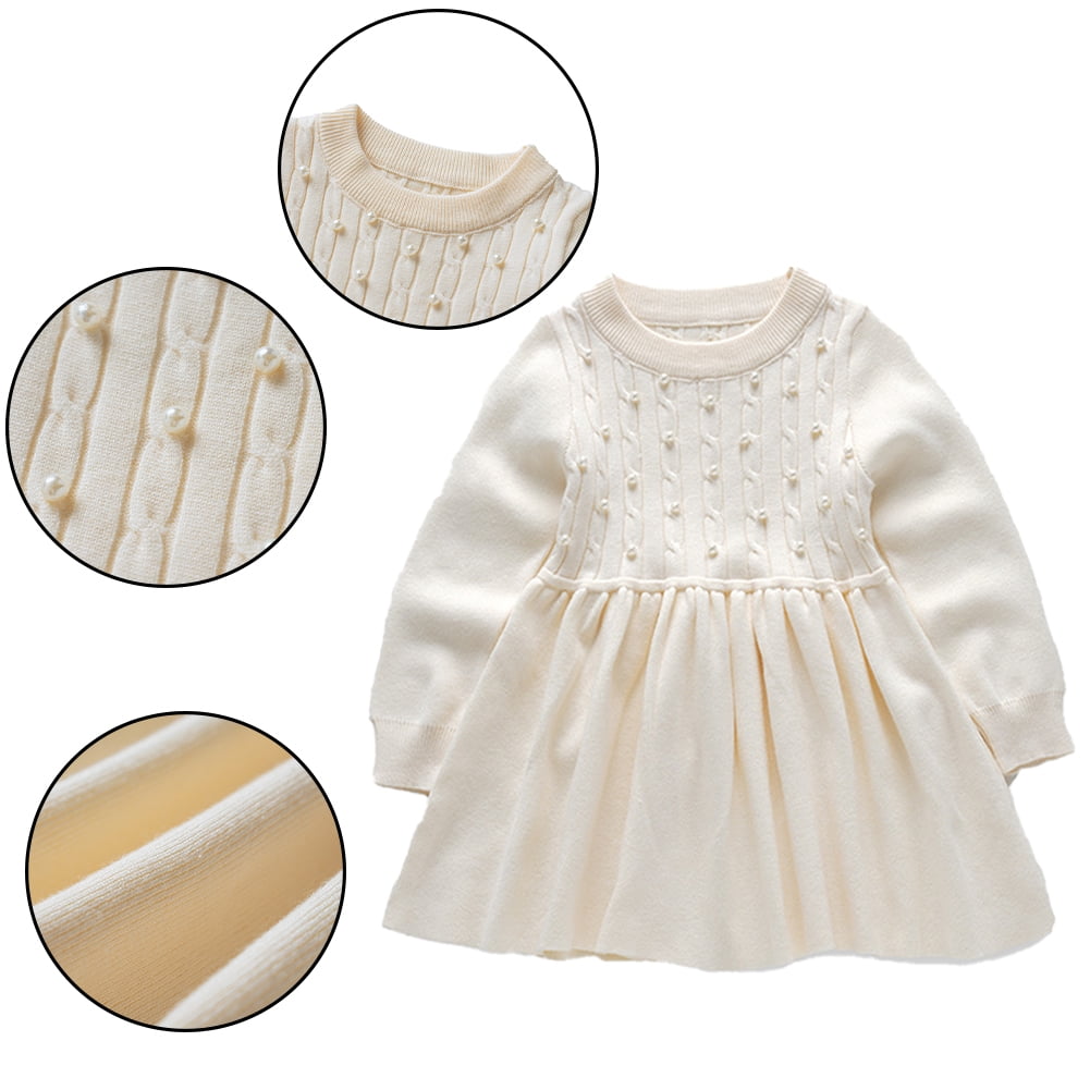 Godderr 2-8Y Girls Sweater Dresses Winter Fall Princess Dress Long ...