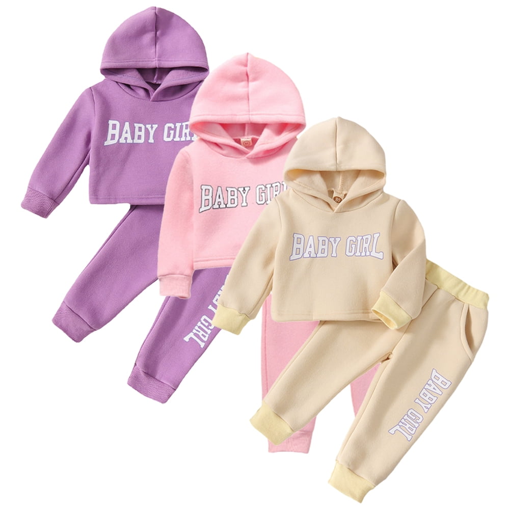 Godderr 3-24M Newborn Baby Clothes Sweatshirts Outfits for Boy Girls Lettering Prints Tracksuit ...