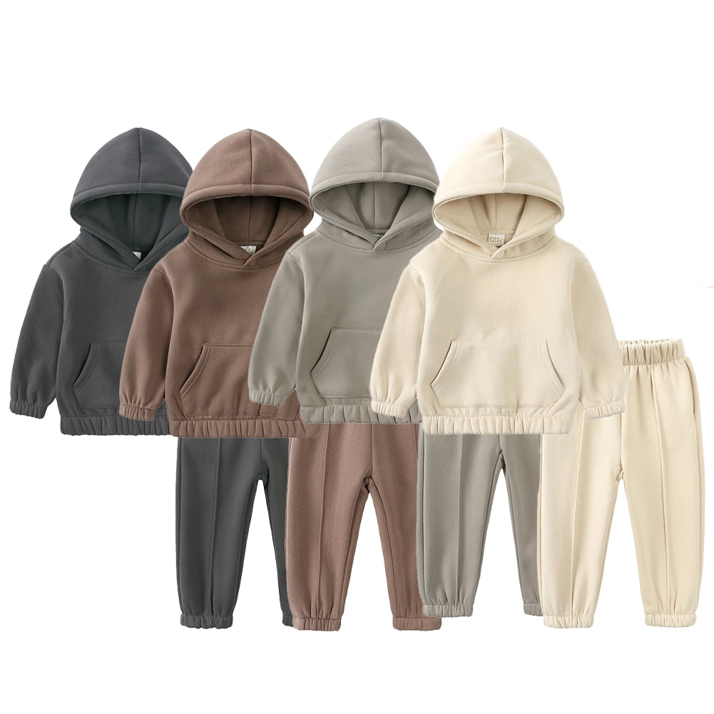 Godderr 2Pcs Kids Baby Fall Winter Sweat Suits Jogger Pants Set for ...