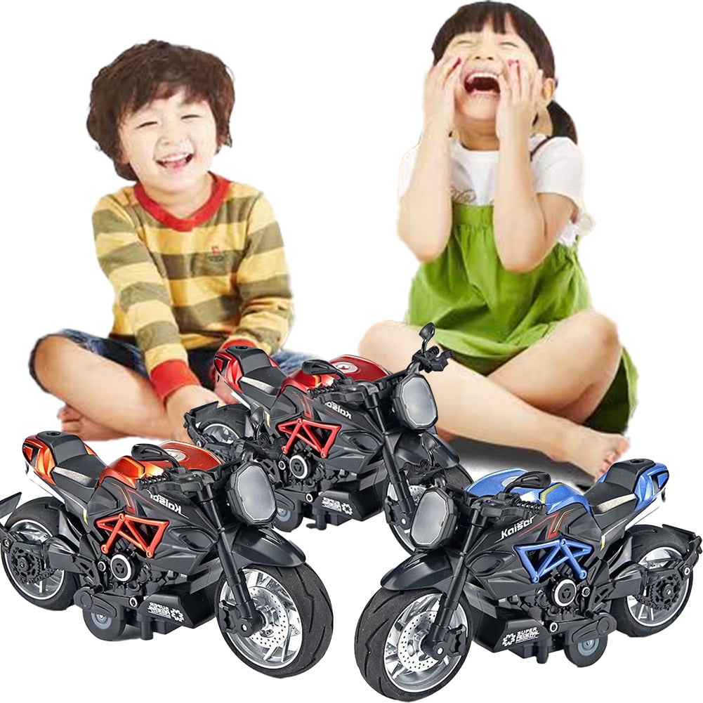 Godderr Kids Toys Toddler Motorcycle Toys Alloy Car Model Toys Lights ...