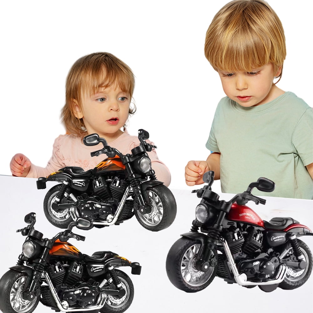 Godderr 3-9 Year Kids Motorcycle Toys Toddler Inertia Motorcycle Racing ...