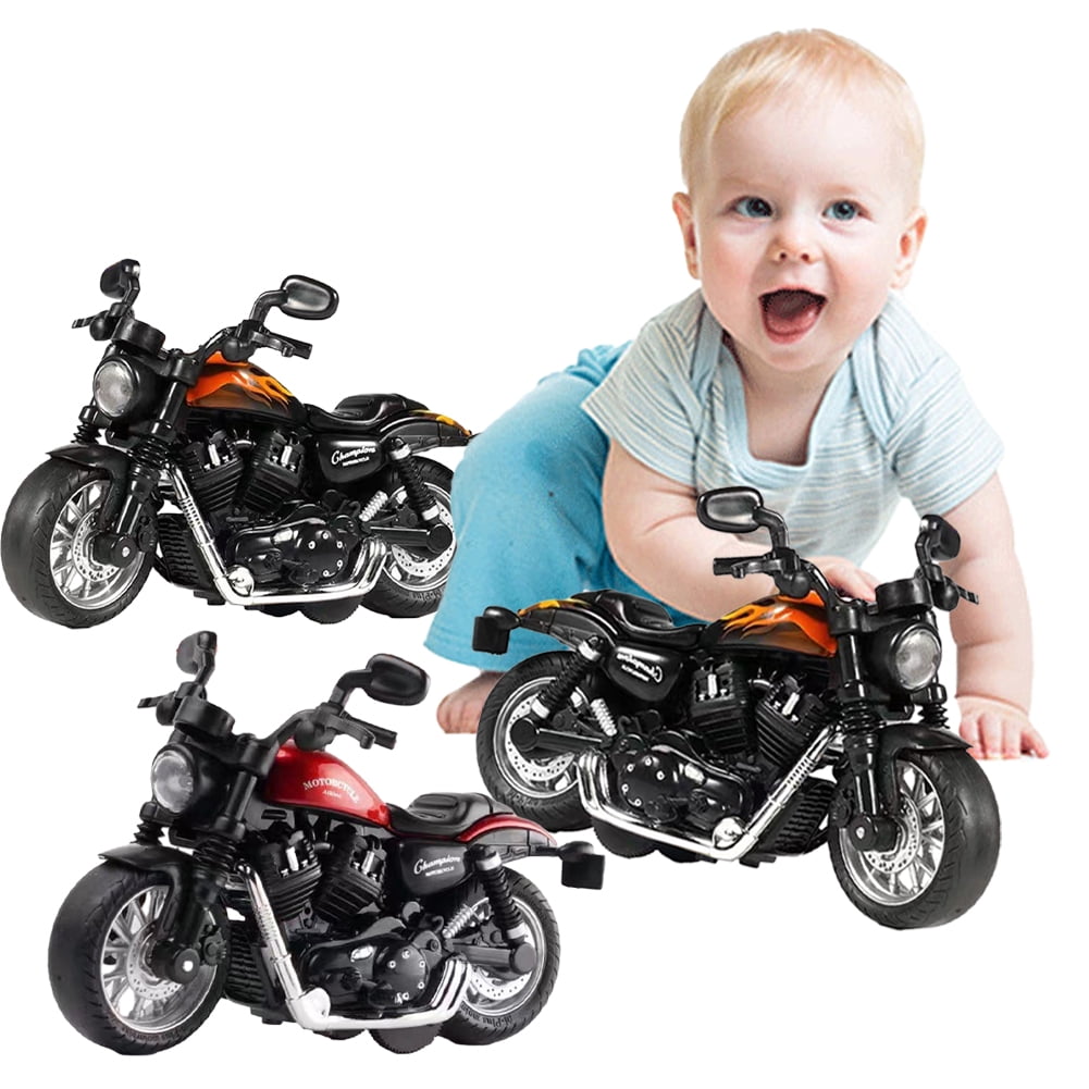 Godderr 3-9 Year Kids Motorcycle Toys Toddler Inertia Motorcycle Racing ...