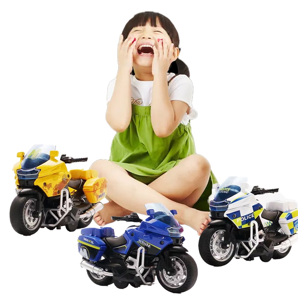 Godderr Kids Toys Toddler Motorcycle Toys Alloy Car Model Toys Lights ...