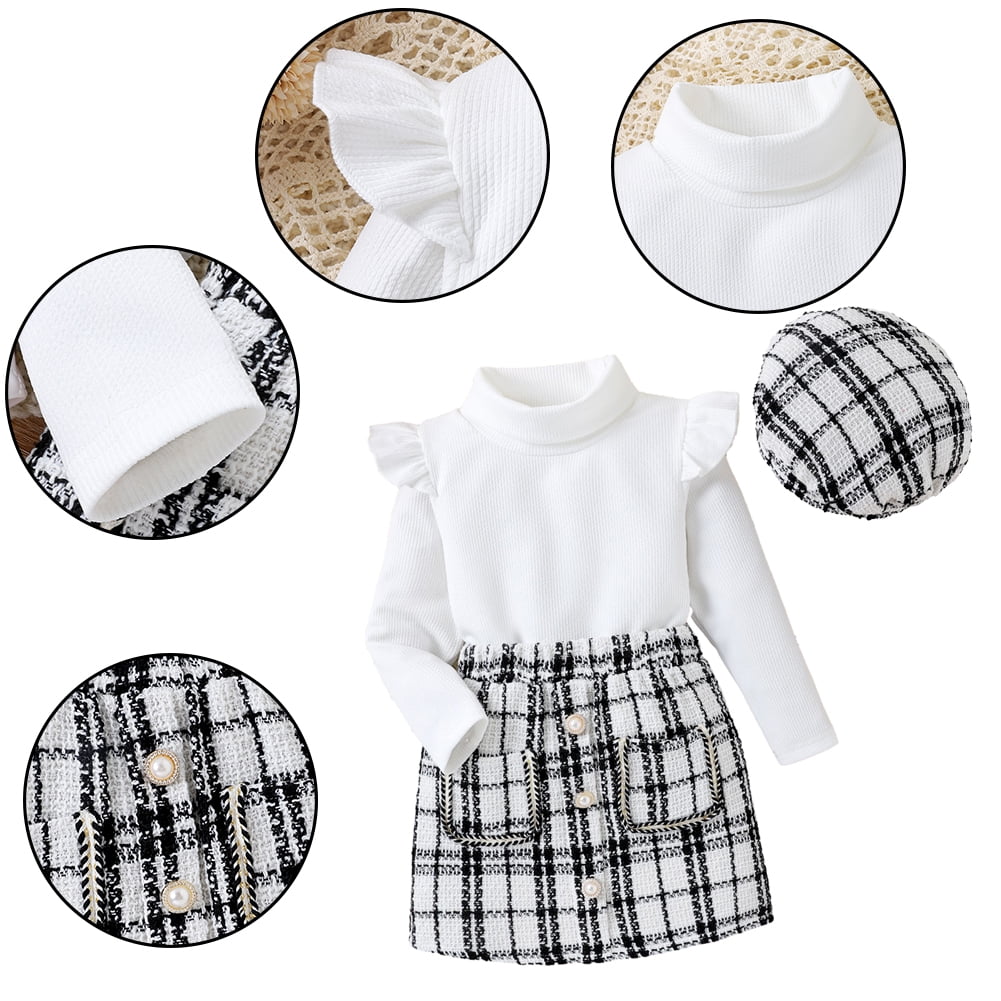 Godderr 4-7Y Kids Toddler Girls Fall Winter Outfits Suit Baby High Neck ...