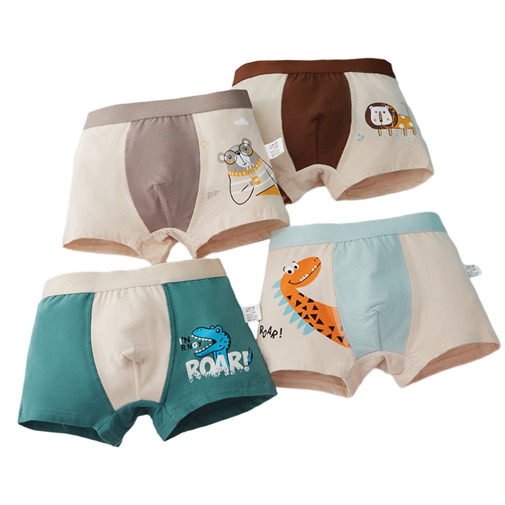 Godderr 4-Pack Boys Boxer Briefs for Toddler Kids Breathable Cotton ...