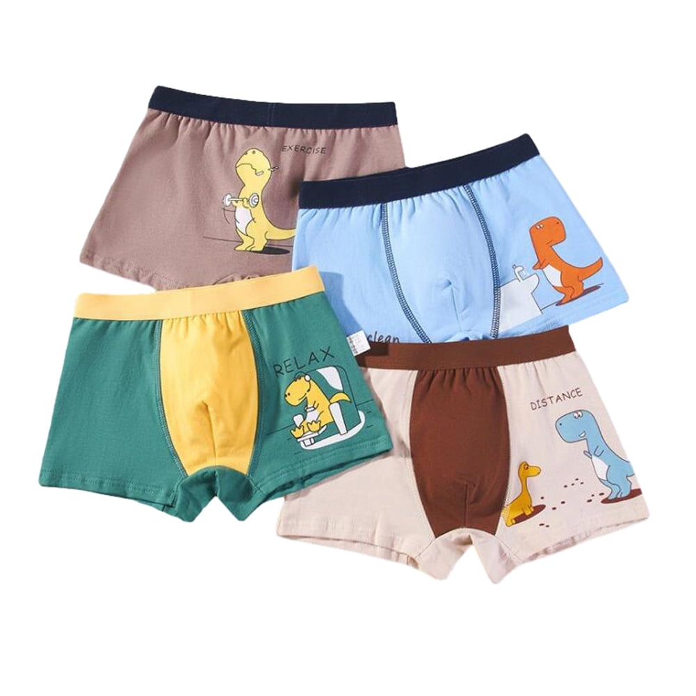 Godderr 4-Pack Kids Boys Cotton Boxer Briefs for Baby Comfortable Soft ...