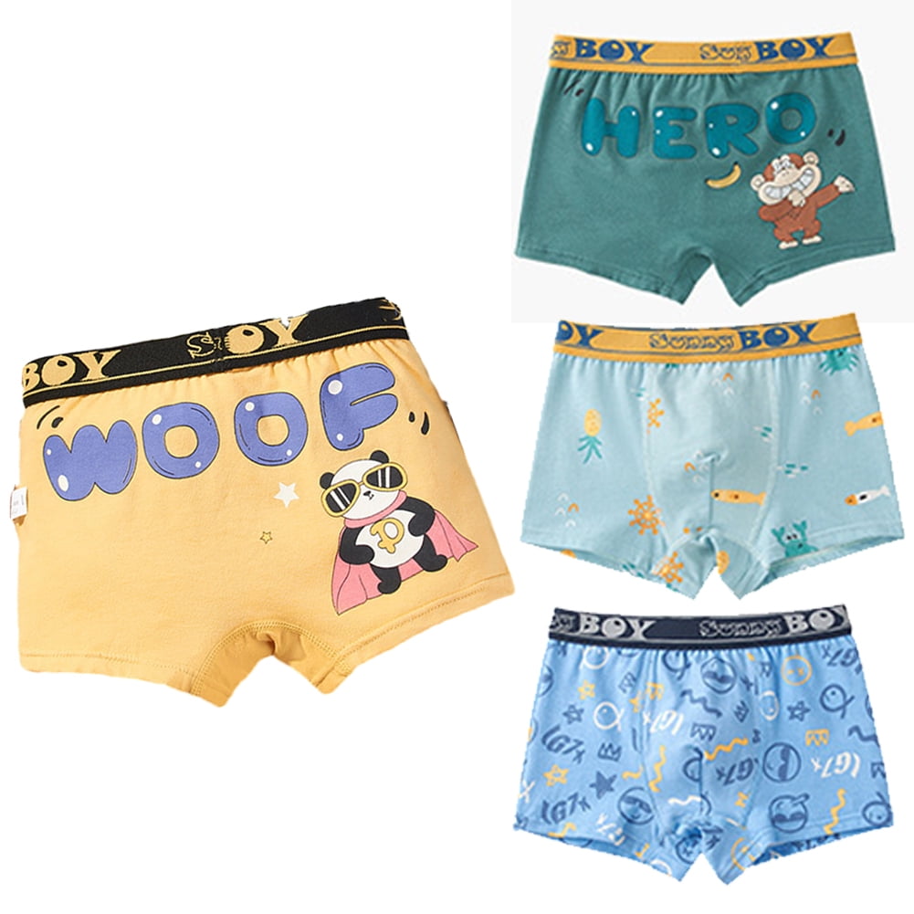 Godderr 4PCS Kids Boys Dinosaur Underwear for 2-18Y Toddler Boxer ...