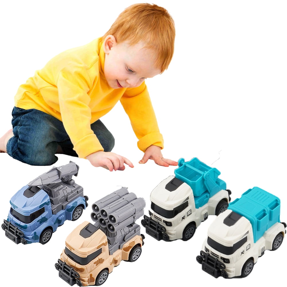 Godderr Kids Baby Construction Trucks Toys,Toddler Toy Friction Powered ...
