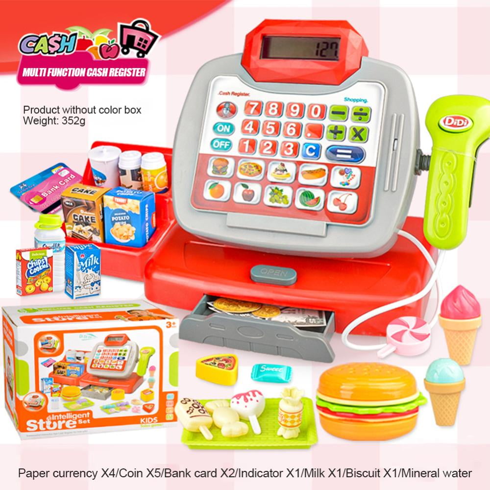 Godderr Cash register toy playset,pretend play money kids calculator ...