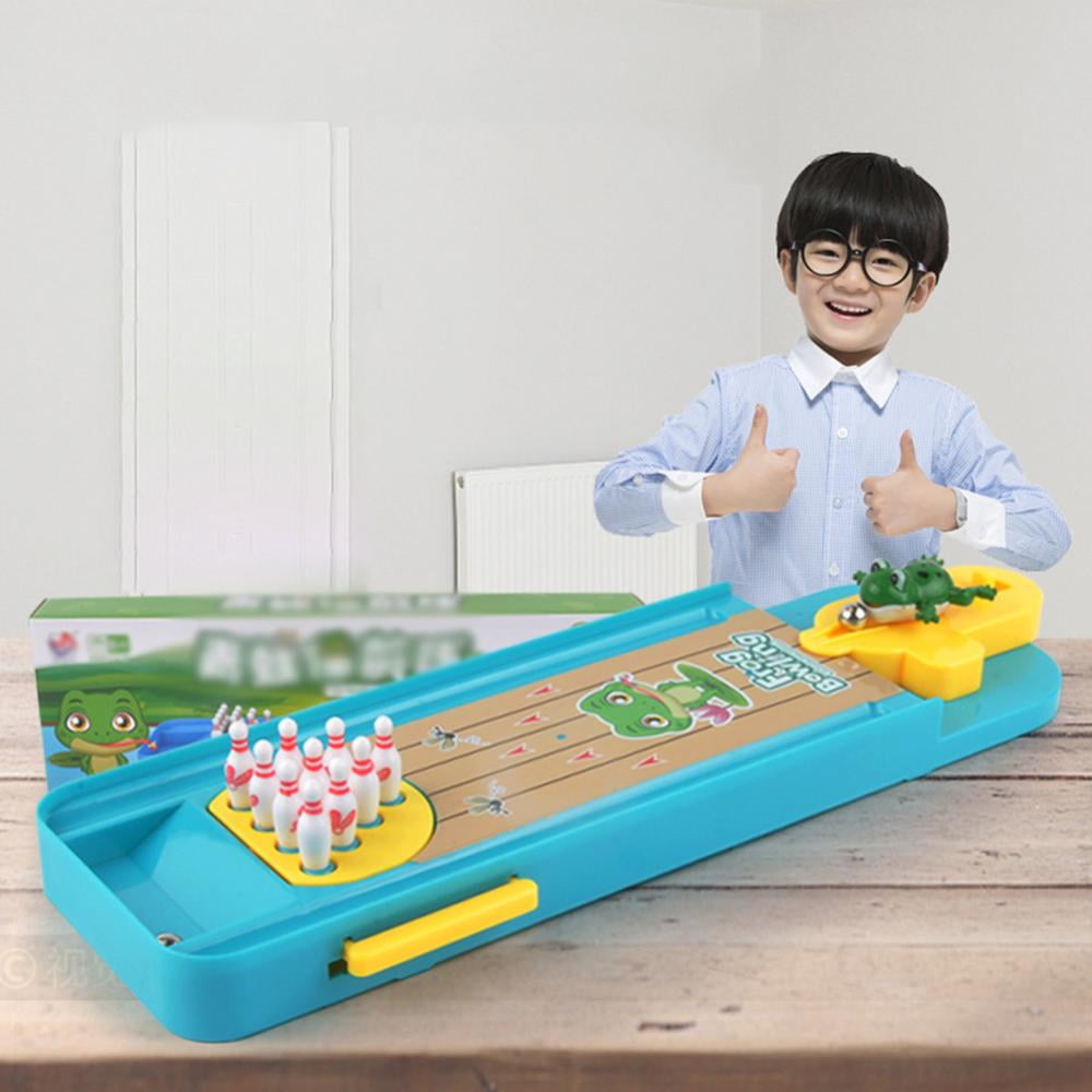 Godderr Child Toy Mini Desktop Frog Bowling Game 3x12inch Parent-Child ...