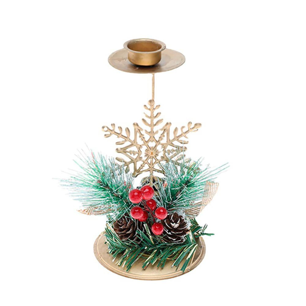 Godderr Christmas Candle Holders Christmas Tree Pine Cone Candelabra ...