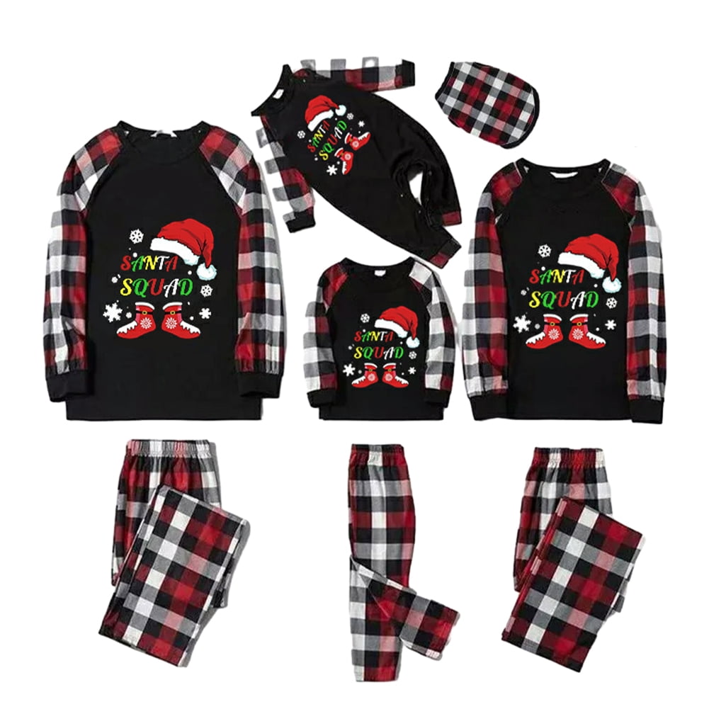 Godderr Christmas Clothing Set Christmas Parent-Child Matching Pajamas ...