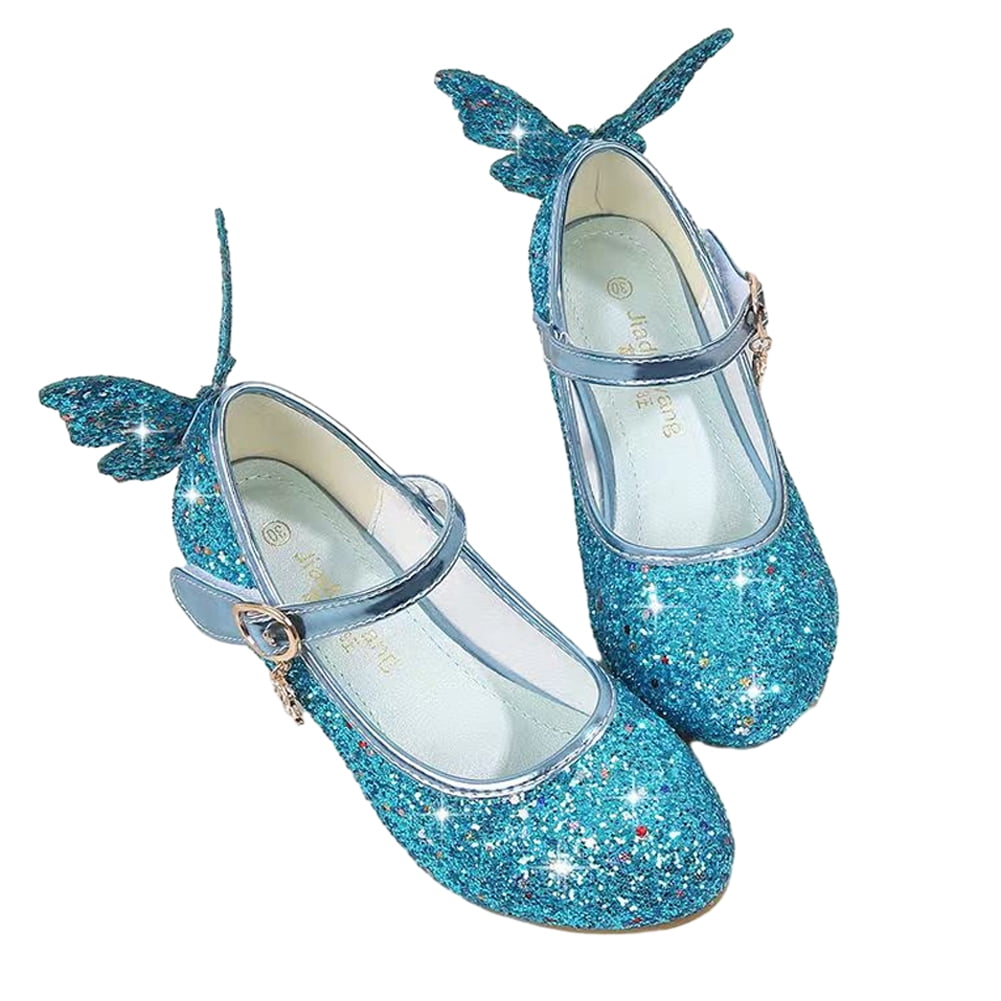 Godderr Girl's Adorable Sparkle Princess Shoes Low Heel Party Girls ...