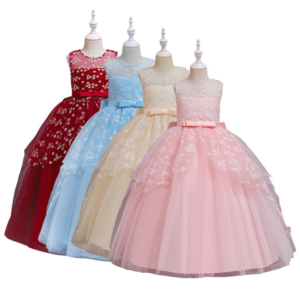 Godderr Girls Flower Princess Dress for Kids Princess Dress Wedding ...