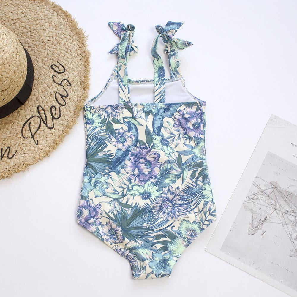 Godderr Girls Swimsuits,Kids One Piece Sleeveless Swimsuit Printing ...