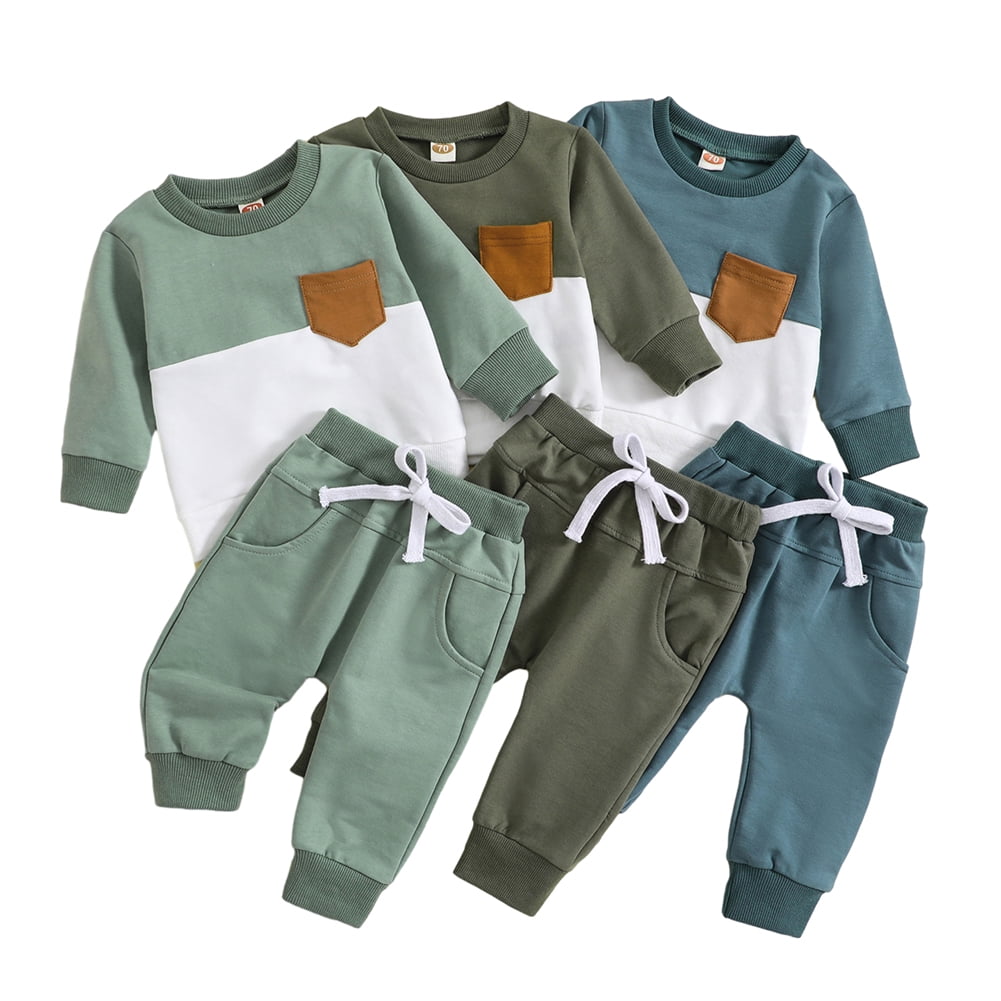 Godderr Infant Baby Suit Fall Winter Clothing Sets Crewneck Long Sleeve ...
