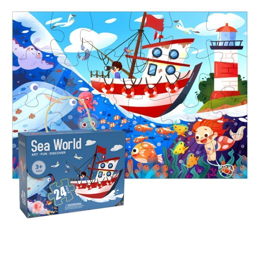 Godderr Kids 24Pcs Puzzles Toys for Baby Toddler Paper Puzzles Toys for ...
