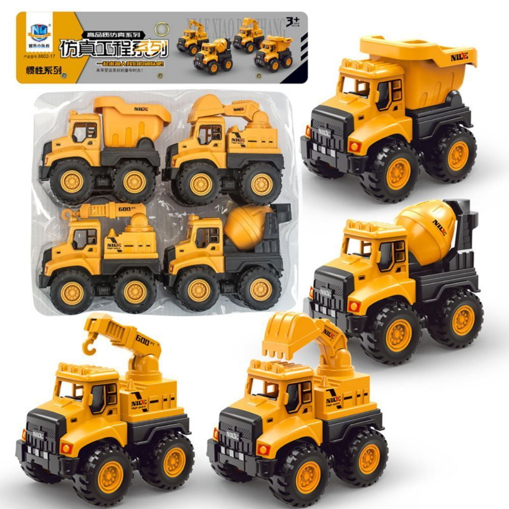 Godderr Kids Baby Toy Vehicle Set Small Construction Toys Vehicle Truck ...