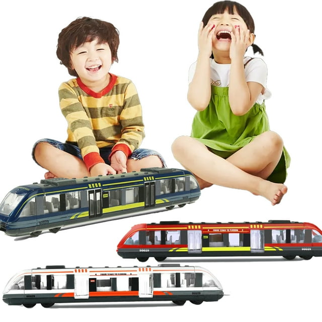 Godderr Kids Baby Train Toys Bullet Train Pull Back Toys High Speed ...