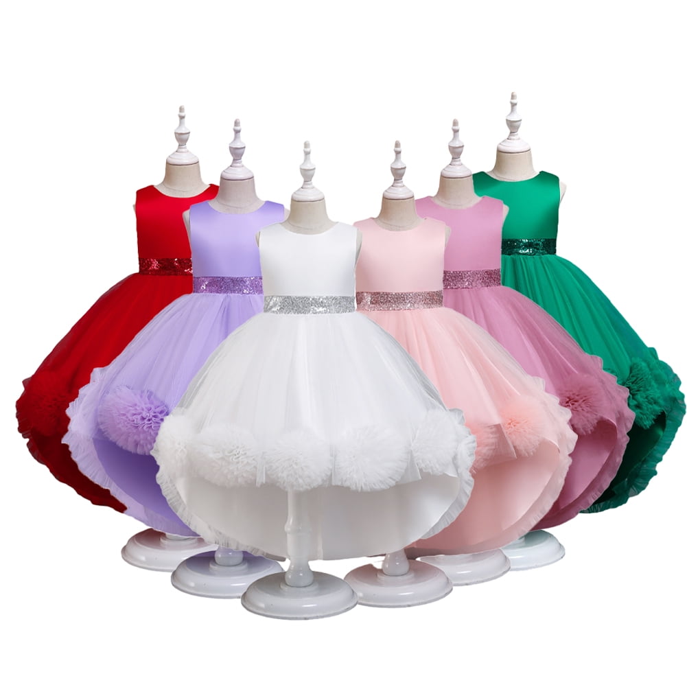 Godderr Kids Dress Princess Dress 3-10Y Toddler Flower Fluffy Dress ...