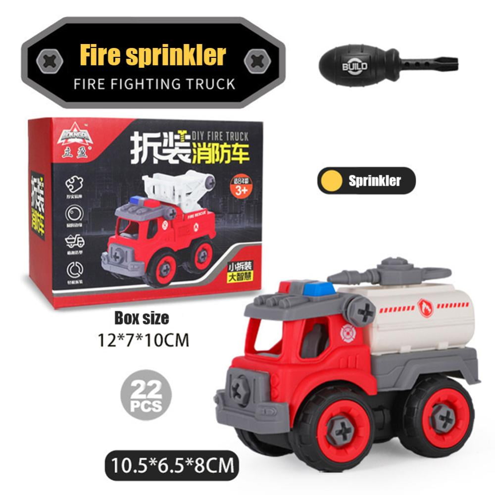Godderr Kids Engineering Vehicle Disassembly Toy ,Assembly Fire Truck ...