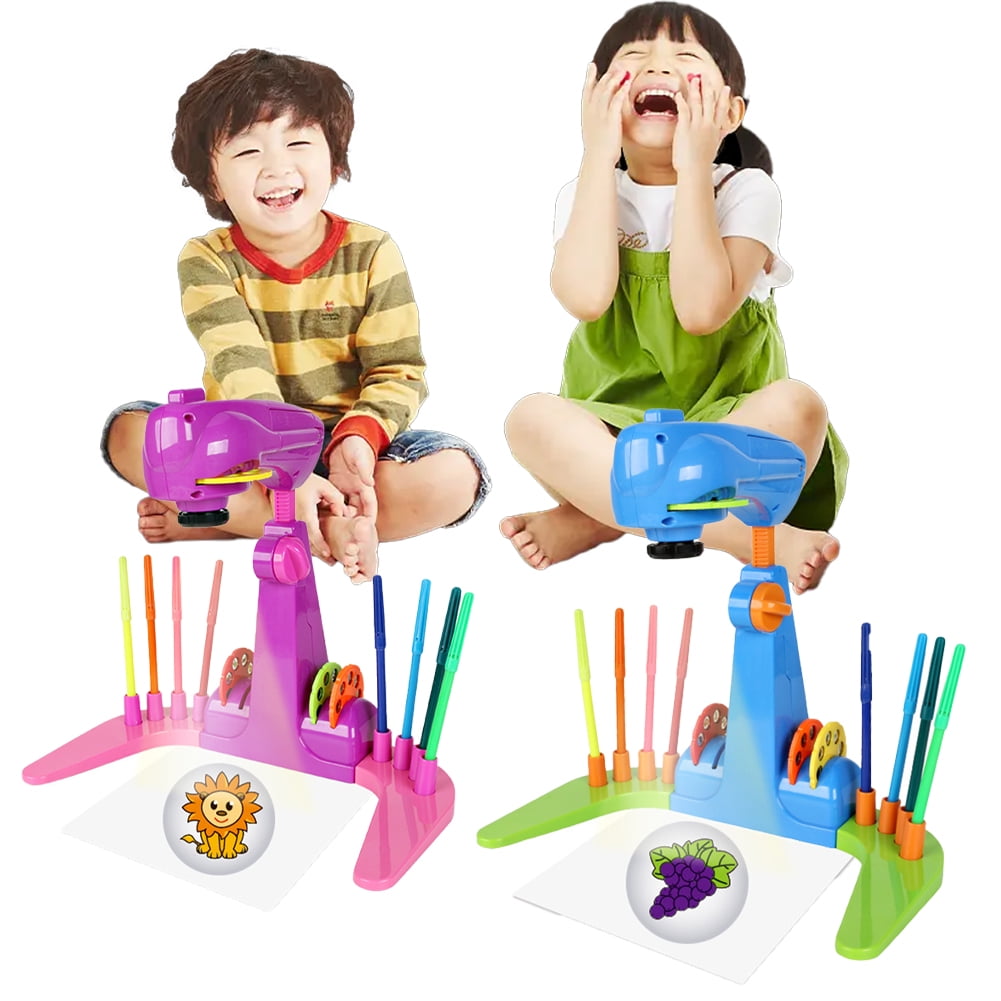 Godderr Kids Toddler Drawing Projector Toys Colorful Erasable Doodle ...