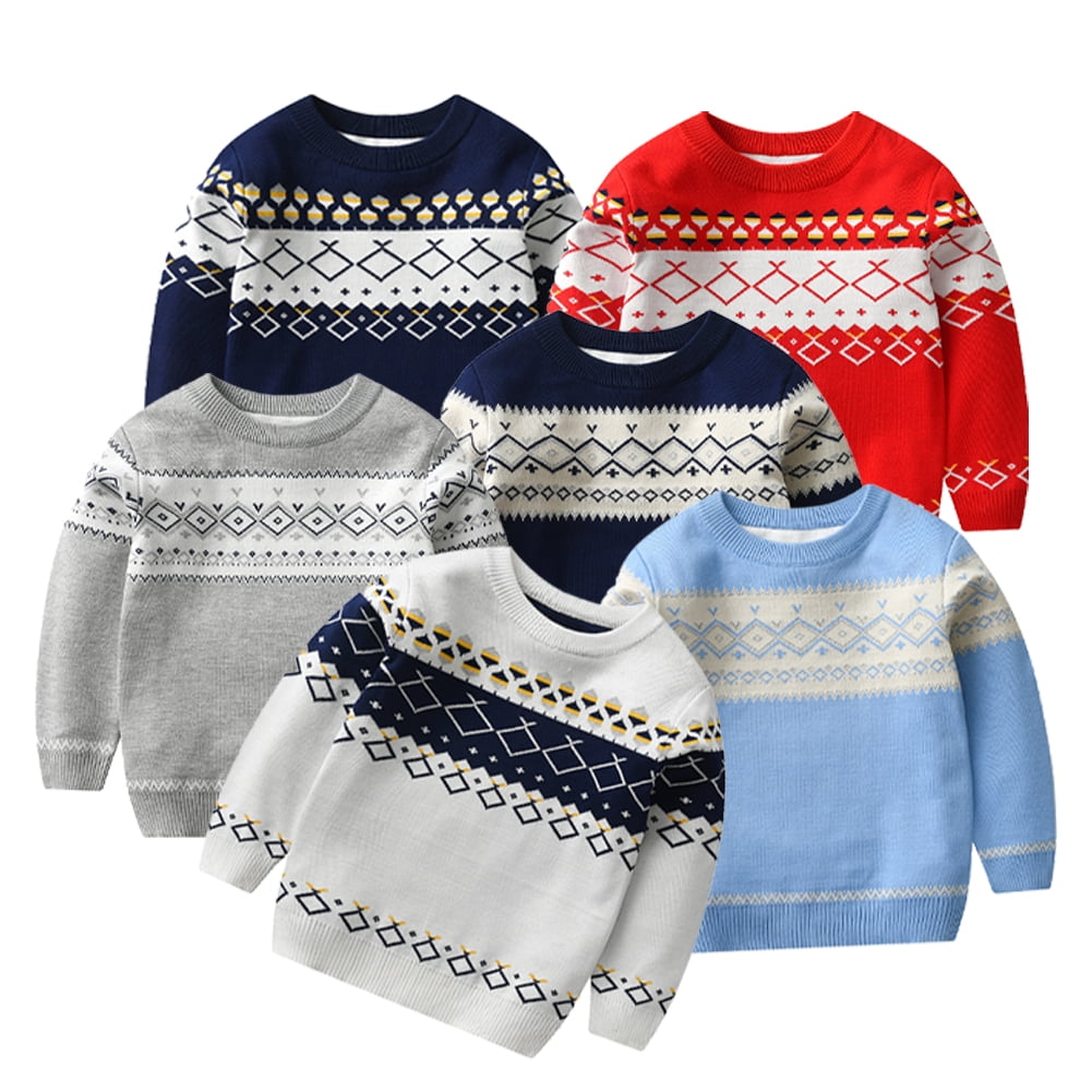 Godderr Kids Baby Boys Knit Sweaters Tops Autumn Winter Warm Pullover ...