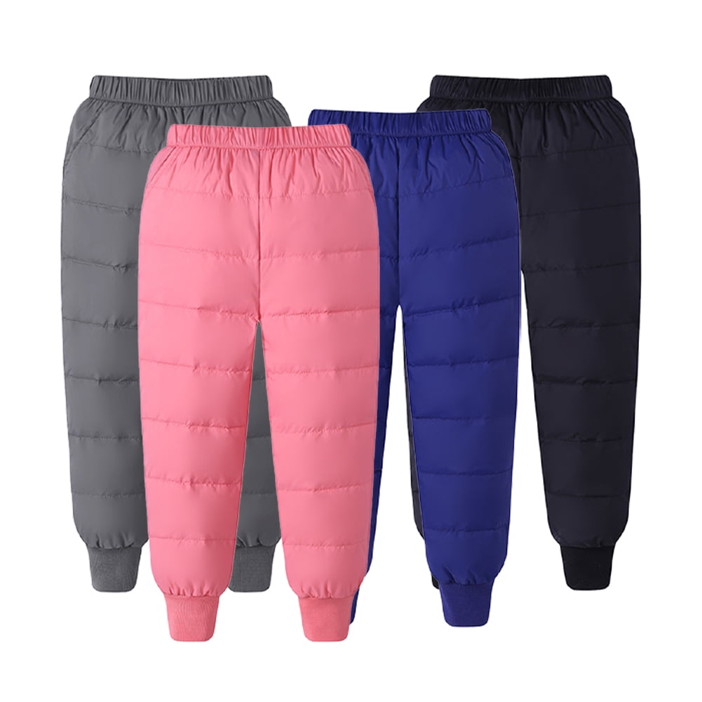 Godderr Kids Toddler Snow Pants Winter Puffer Pants for Boys Girls,2 ...