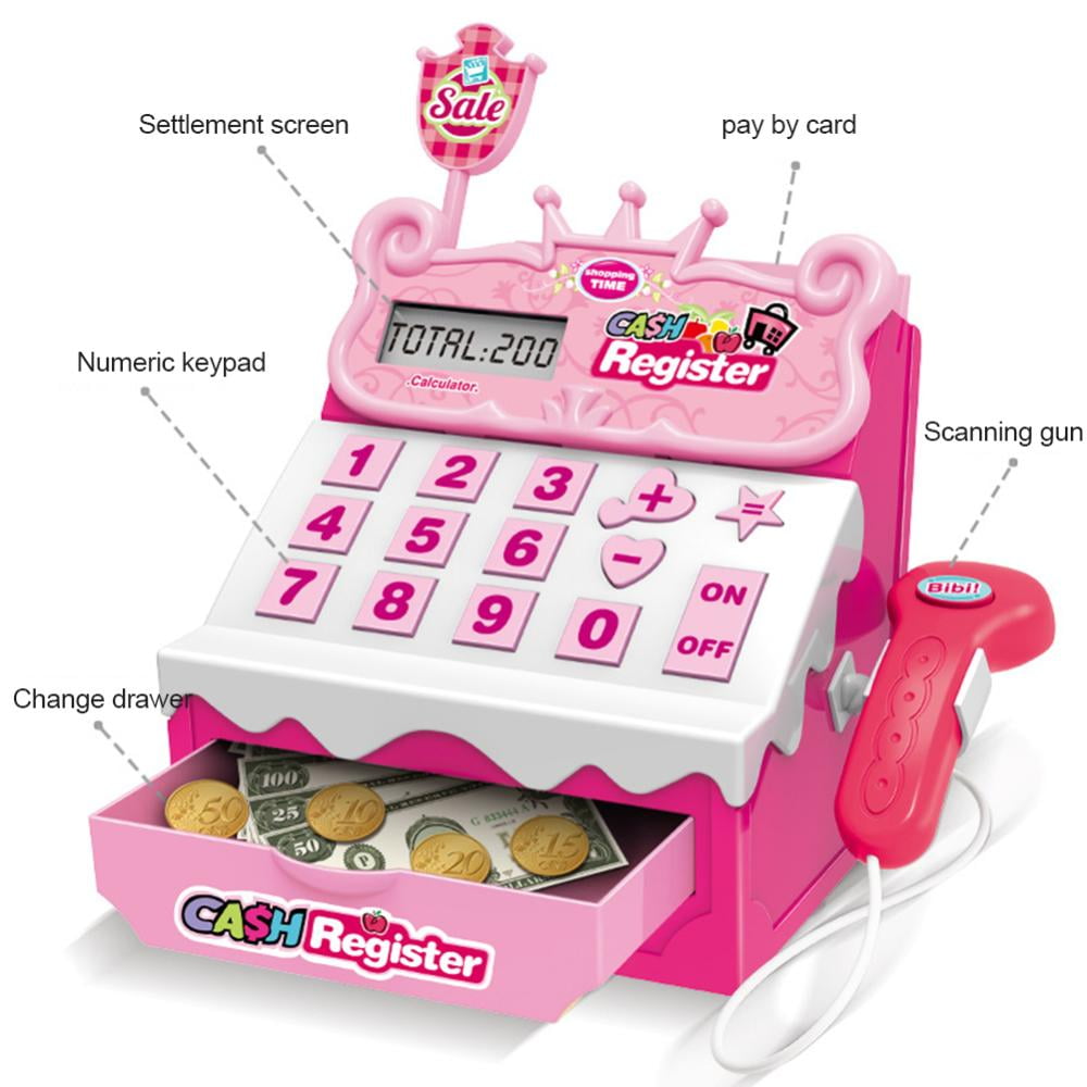 Godderr Kids Toys Boy/ Girl Cash Register Toy Grocery Store Scanner ...