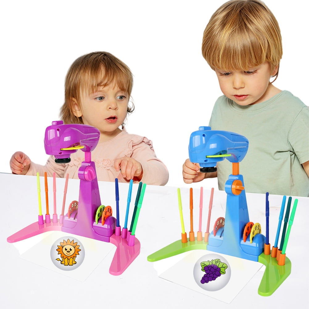 Godderr Kids Toys Toddler Drawing Tablet Toys Trace and Draw Projector ...