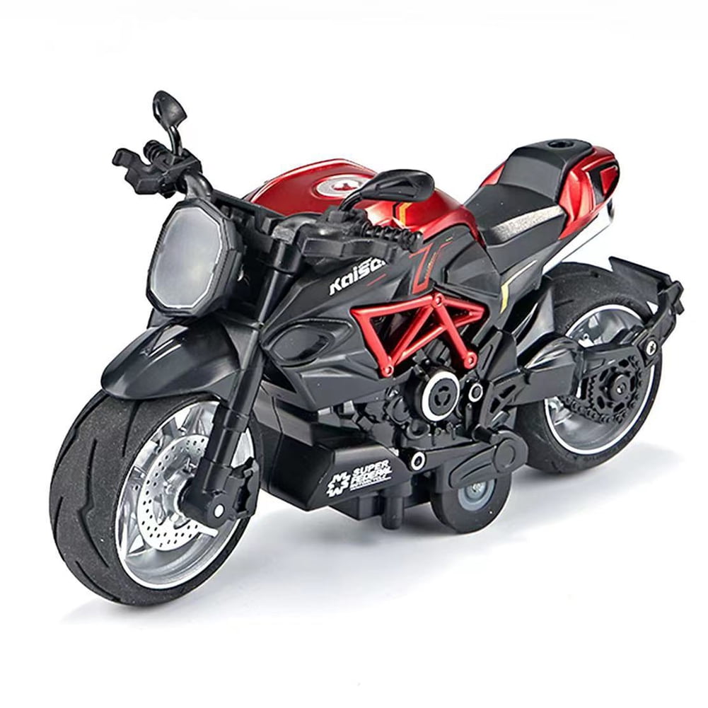 Godderr Motorcycle Toys for Toddlers Pull Back Toy Motorcycle with ...