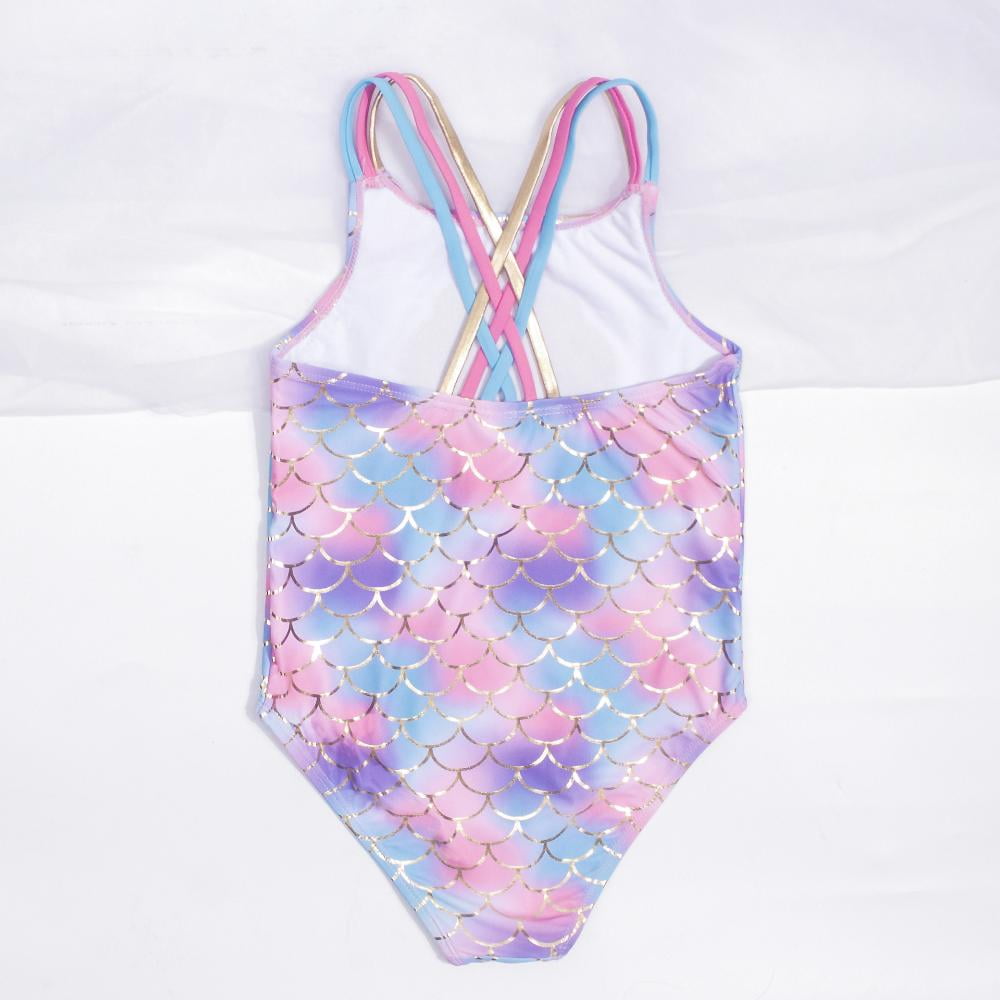 Godderr Toddler Girls Onesie Swimwear,Kids One Swimsuit Romper Rainbow ...