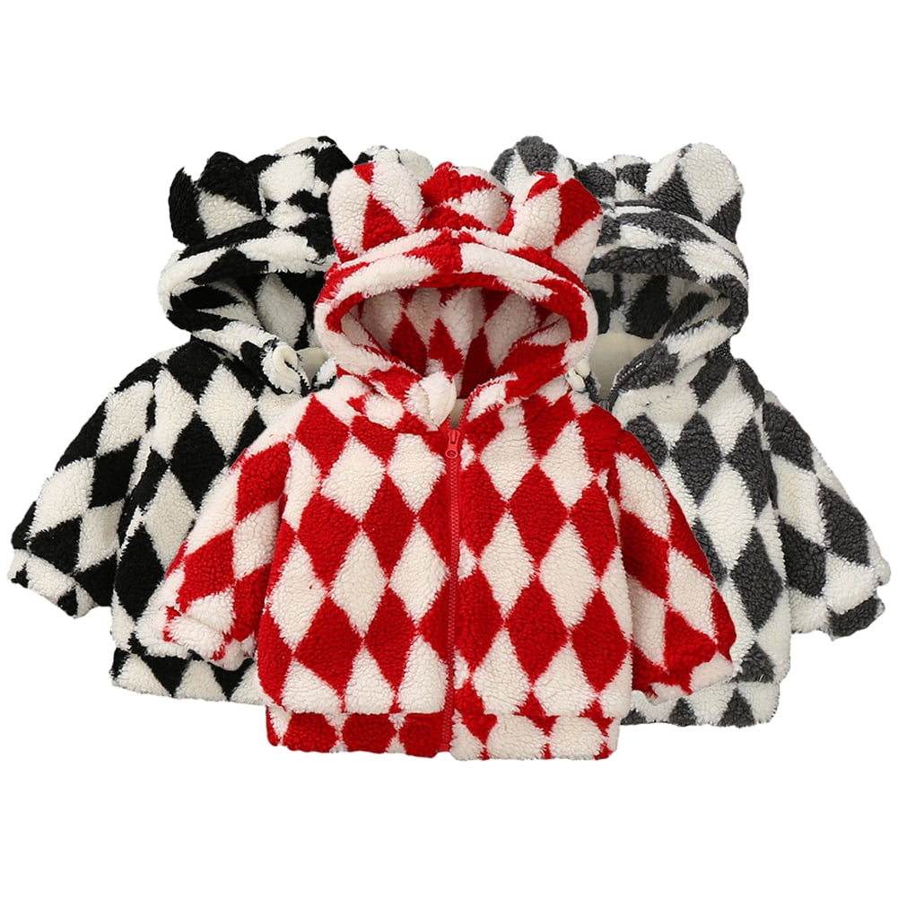 Godderr Toddler Infant Cartoon Fleece Jackets Coats with Hoodie 6M-6T ...