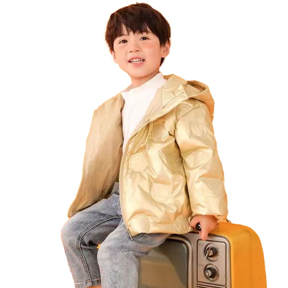 Godderr Toddler Kids Glossy Down Jackets for Boys Girls Solid Color ...