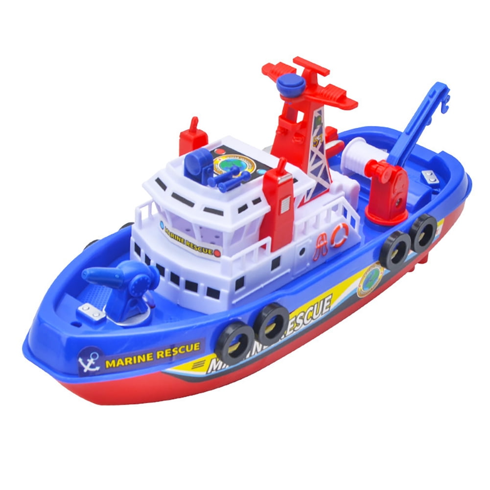 Godderr Toddler Pool Electric Toy Boat Bathtub Rescue Boat Toys with ...