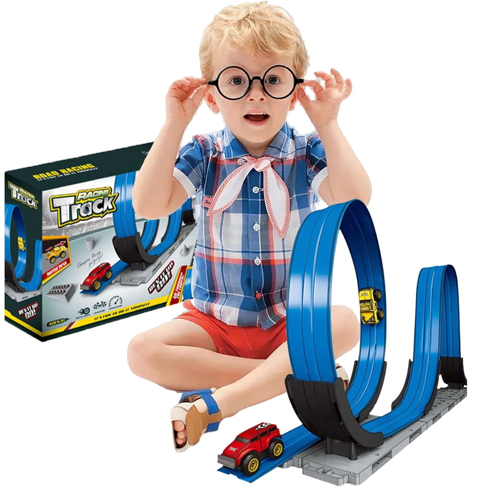 Godderr Toddler Race Car Track Toys Puzzle Toys DIY Inertia Back to ...