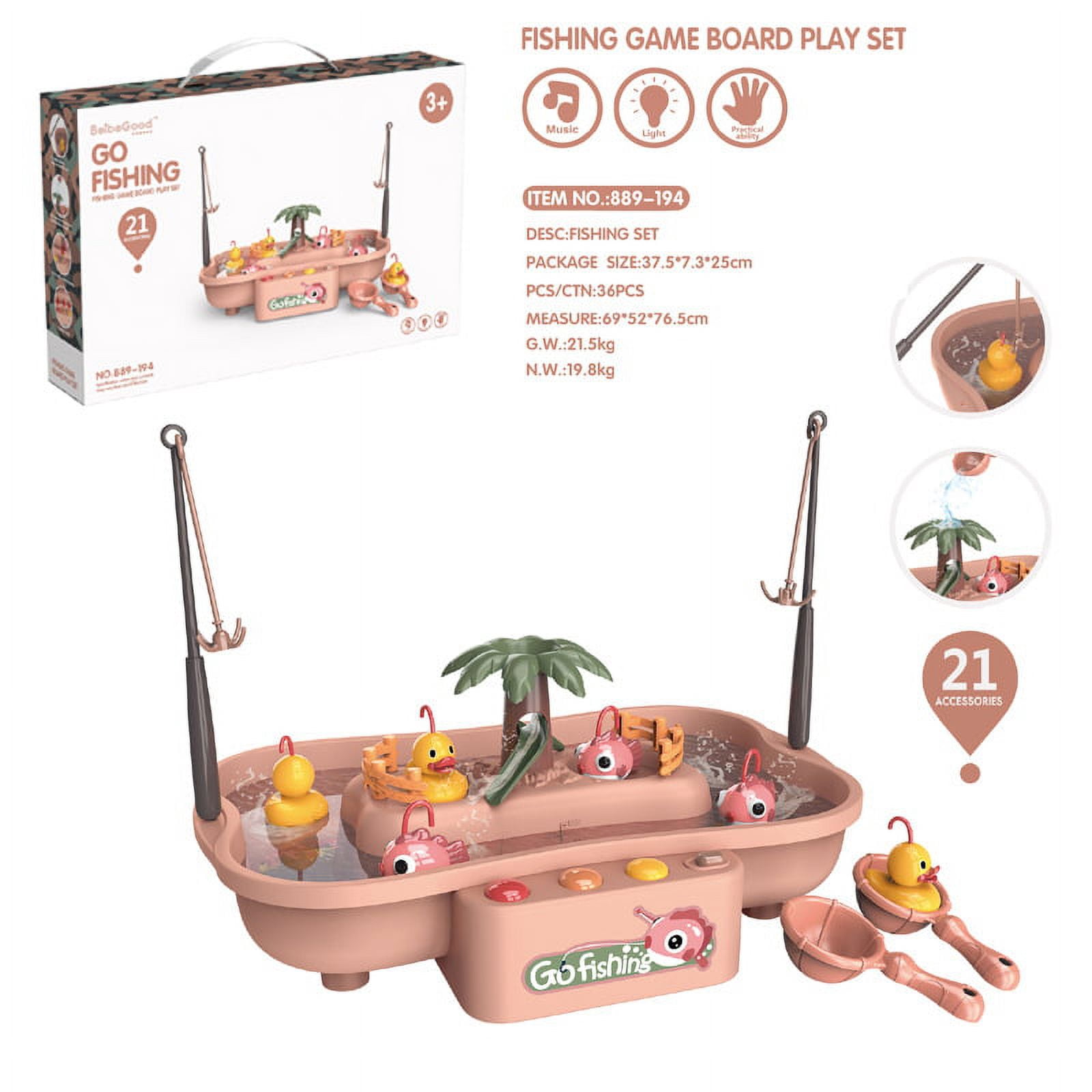 Godderr Toddlers 21pcs Fishing Toy Set, Fishing Toy For Toddlers & Kids ...