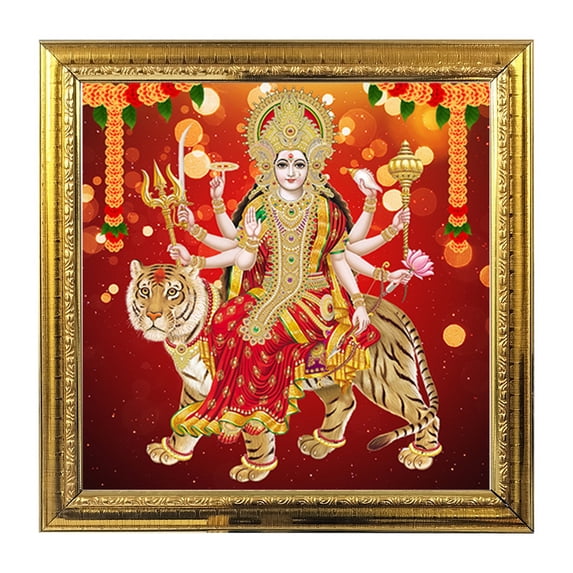 Goddess Ambe India God Photo Frame for Pooja Hindu Bhagwan Devi Devta ...
