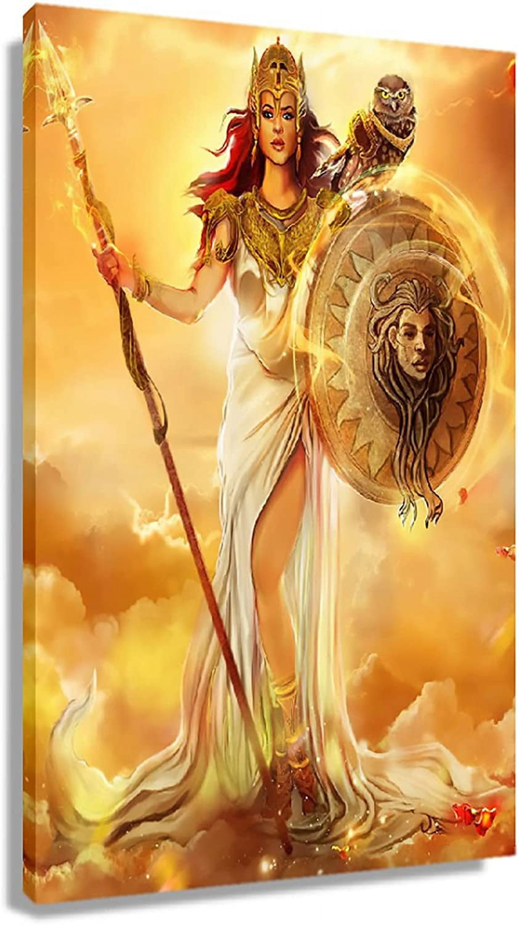 Goddess Athena Wall Decor Aesthetic Posters Painting Canvas Artwork ...