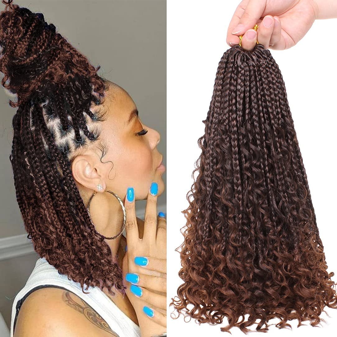 Goddess Box Braid Crochet Hair Braiding Hair for Black Women 9 Packs ...