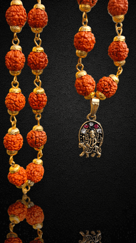 Goddess Durga Mata 5 Face Rudraksha Spiritual Pendant Necklace ...