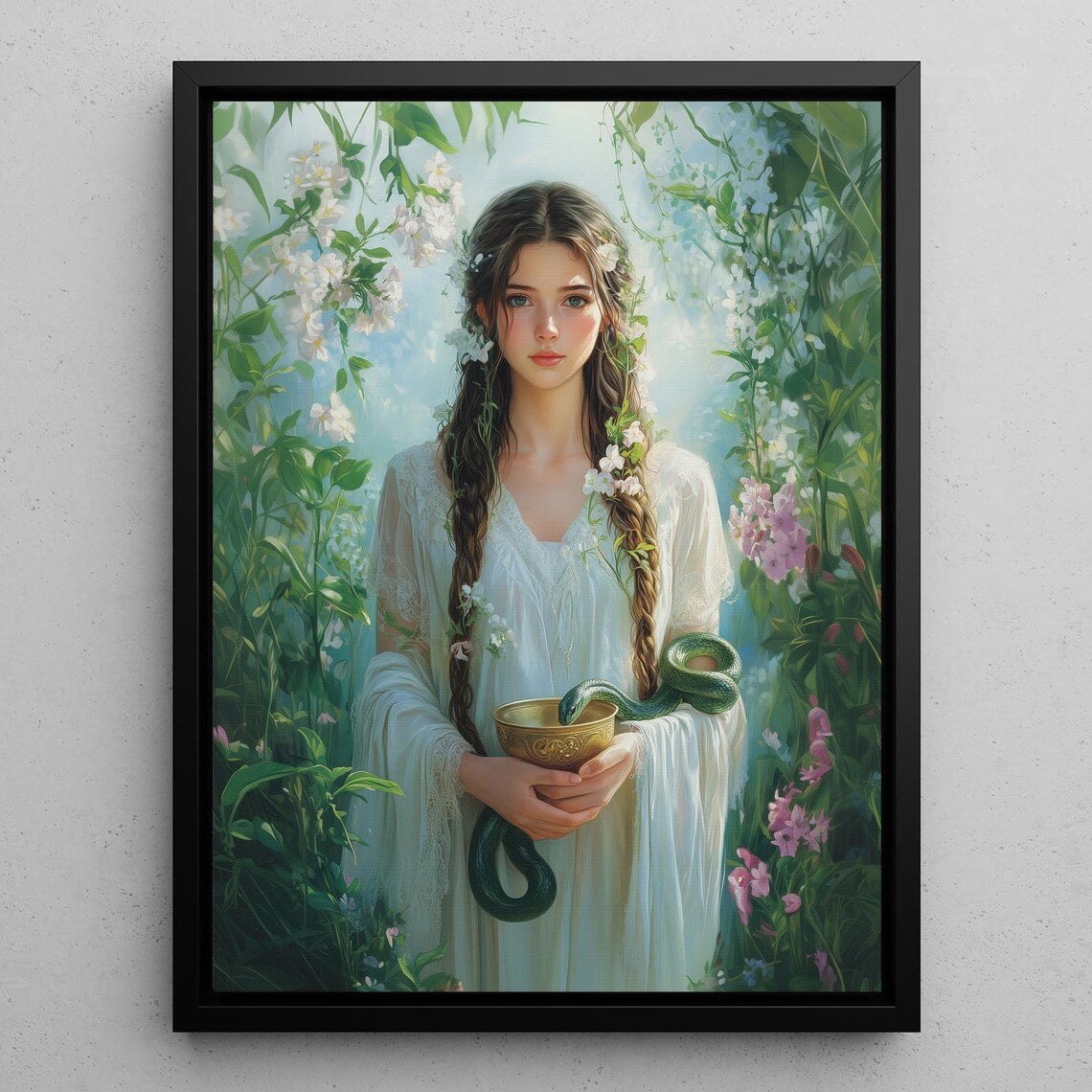 Goddess Hygieia Framed , Greek Goddess Of Healing, Cleanliness And ...