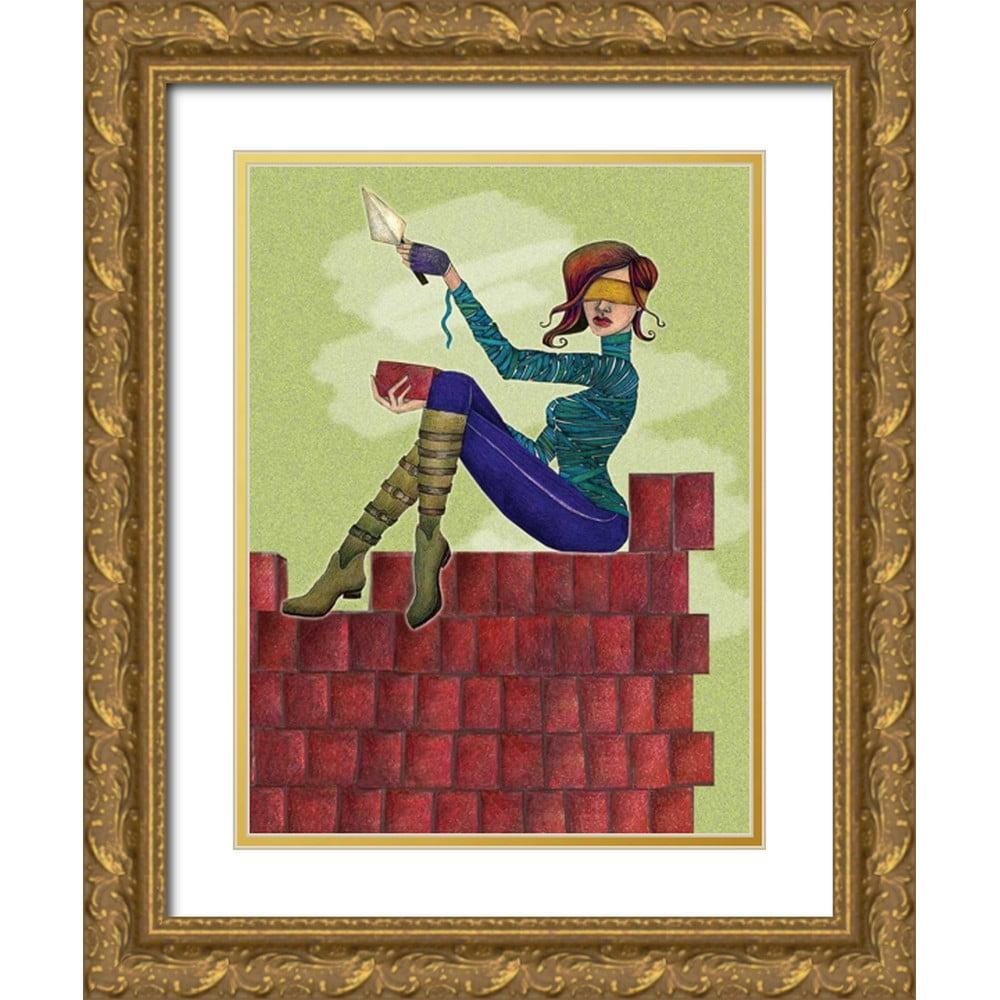 Goddess, Jami 12x14 Gold Ornate Wood Framed with Double Matting Museum ...