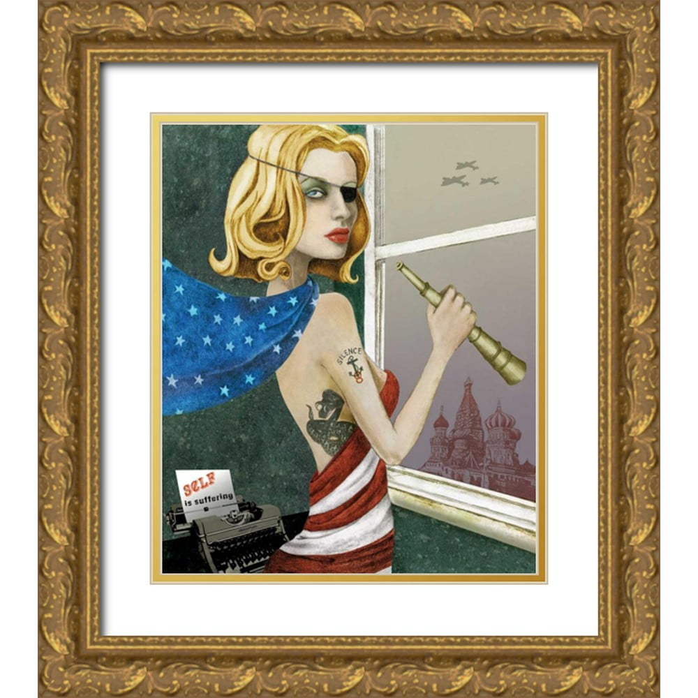 Goddess, Jami 12x14 Gold Ornate Wood Framed with Double Matting Museum ...