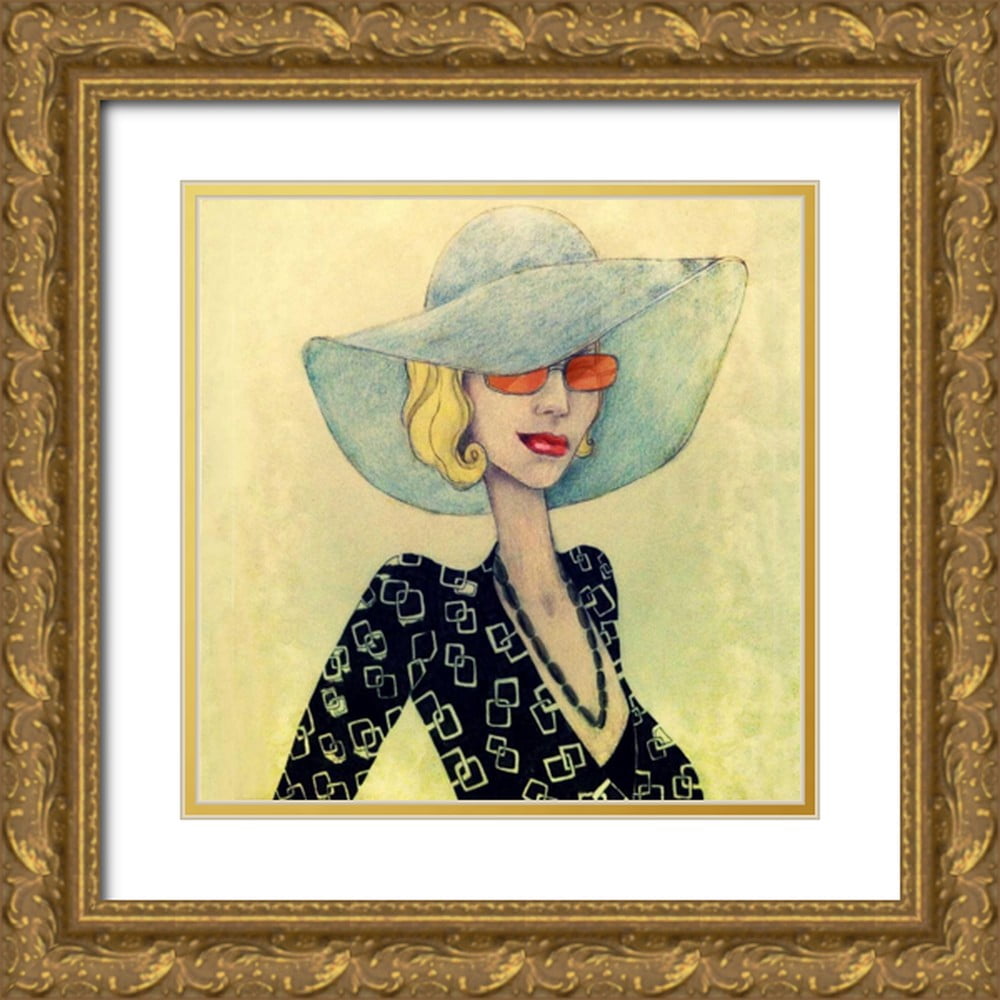 Goddess, Jami 15x15 Gold Ornate Wood Framed with Double Matting Museum ...