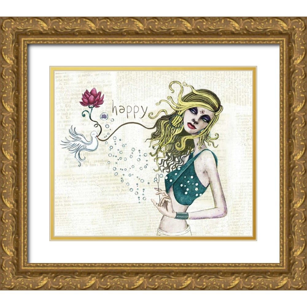 Goddess, Jami 17x15 Gold Ornate Wood Framed with Double Matting Museum ...