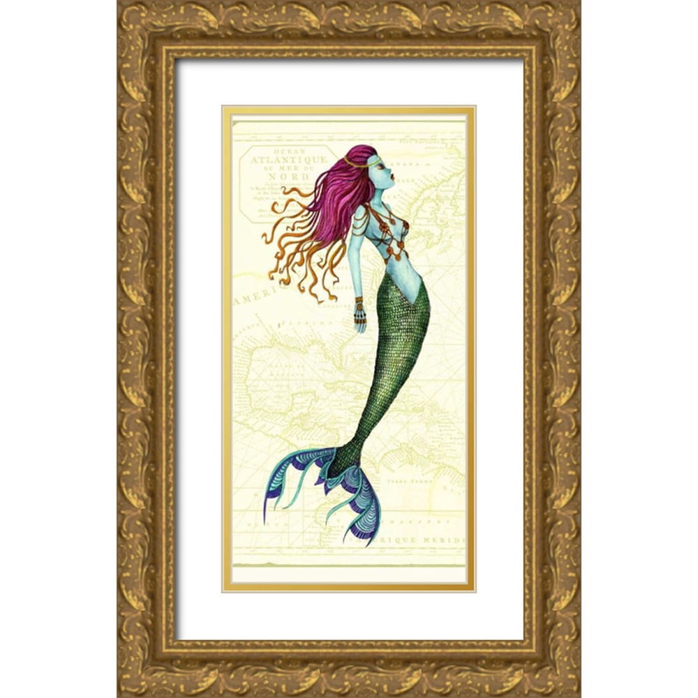 Goddess, Jami 18x32 Gold Ornate Wood Framed with Double Matting Museum ...