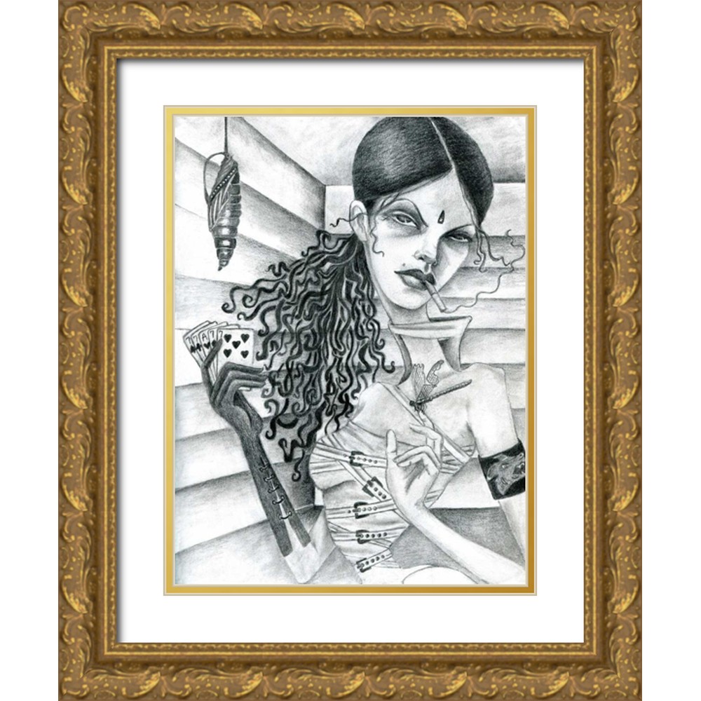 Goddess, Jami 19x24 Gold Ornate Wood Framed with Double Matting Museum ...